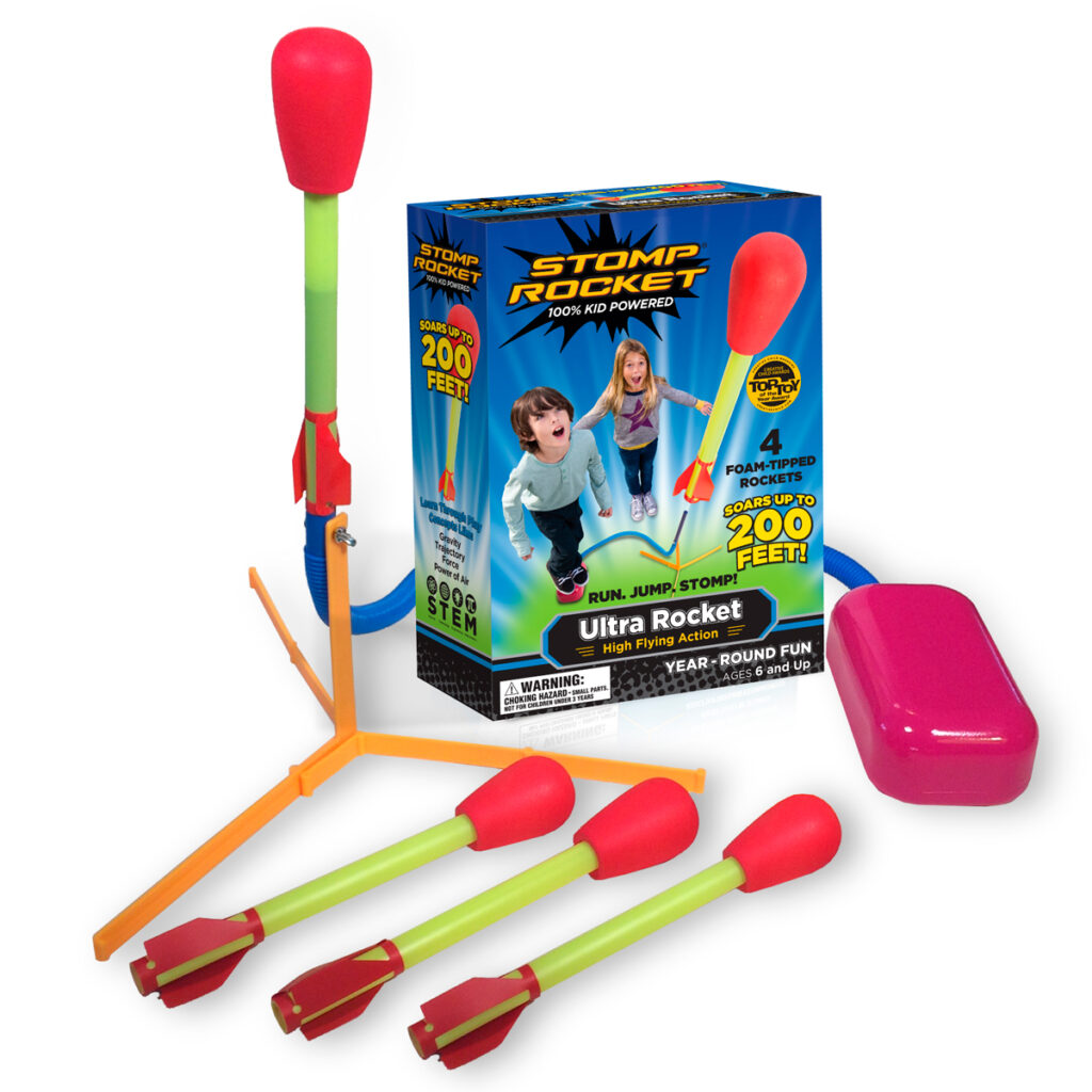 Stomp Rocket: ULTRA, 4 fusées à pointe de mousse incluses, montage ...